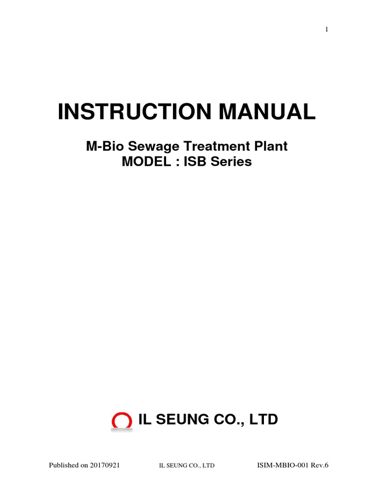 ISB Instruction Manual REV.6 | Download Free PDF | Sewage Treatment | Pump