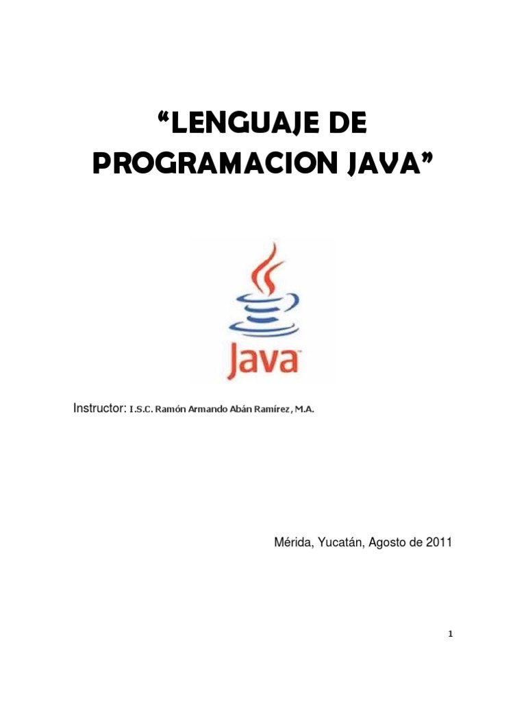 Manual Java Pdf Máquina Virtual De Java Java Lenguaje De Programación