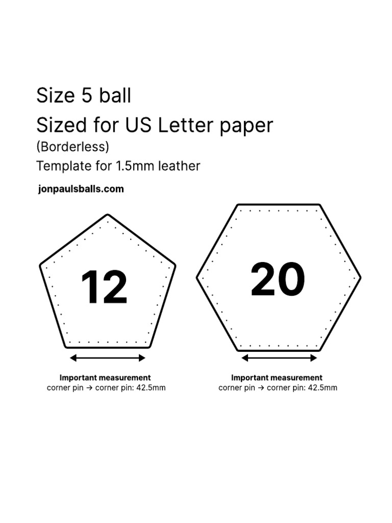 32 Panel Ball Template | PDF