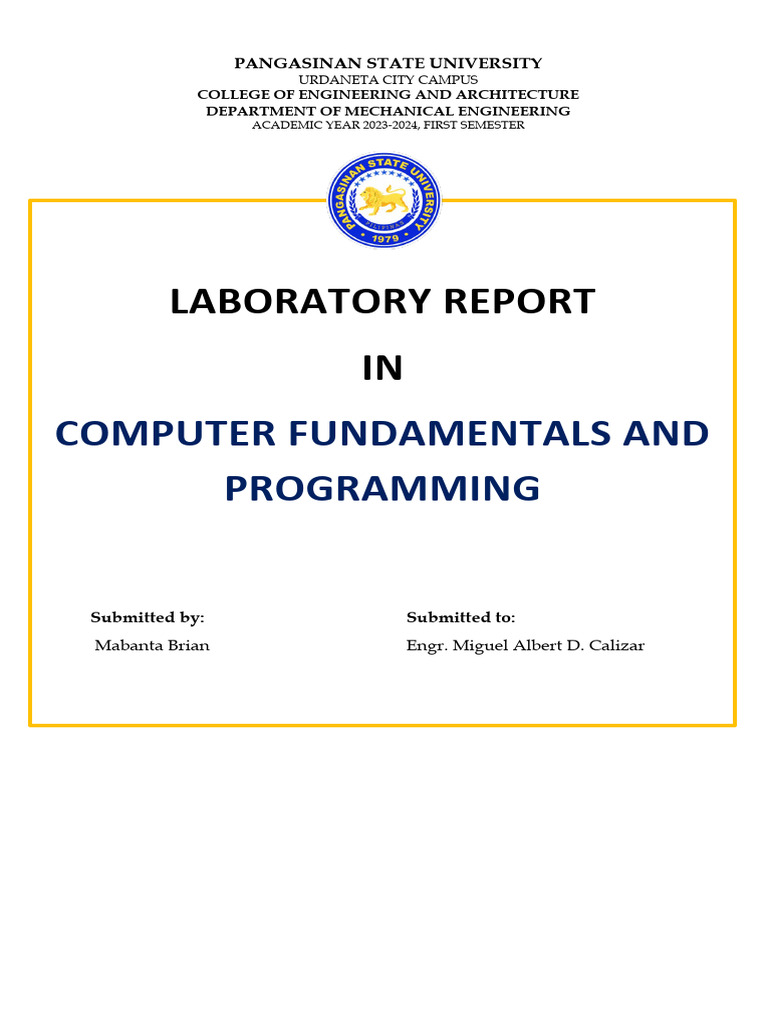 Laboratory Report 15 | PDF | Teaching Methods & Materials | Computers