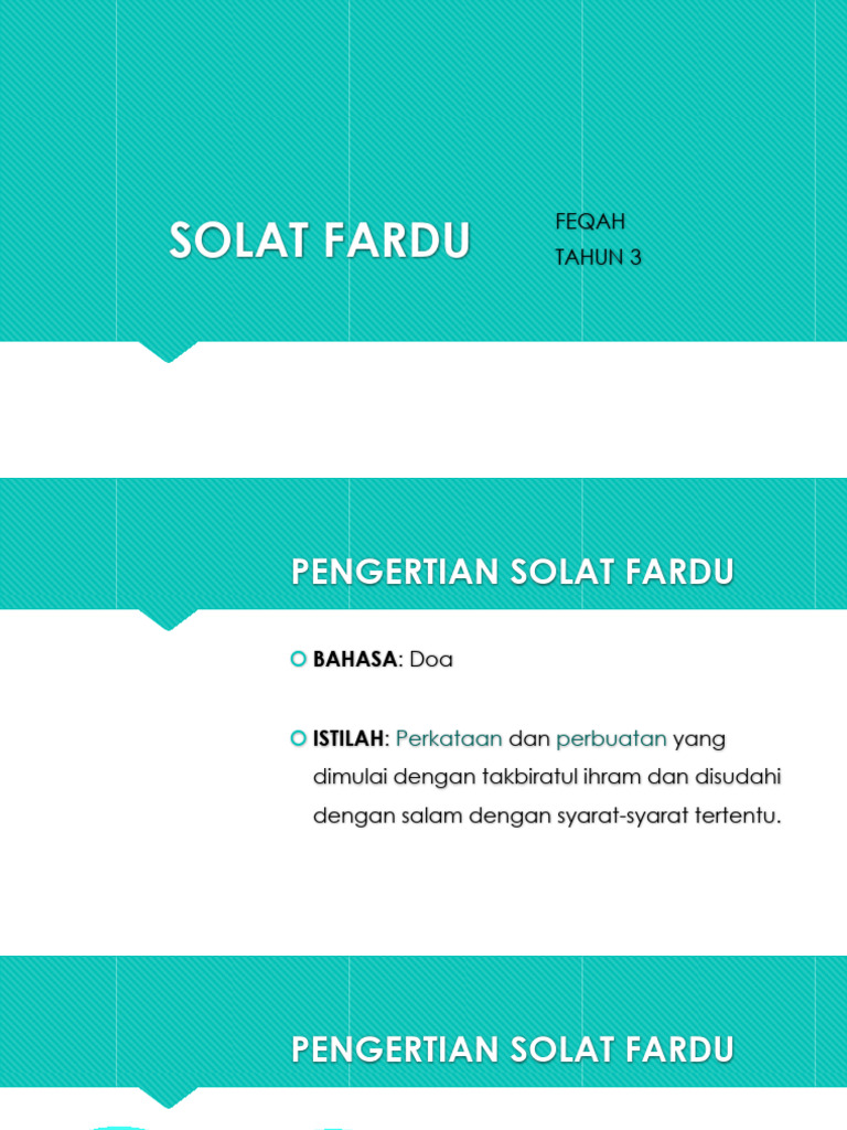 Feqah Solat Fardhu Part 1 | PDF