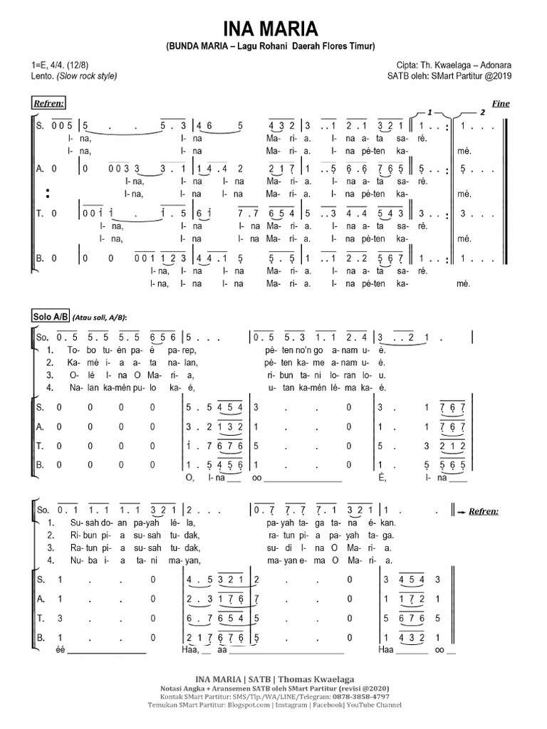Ina Maria (Th. Kwaelaga) | PDF
