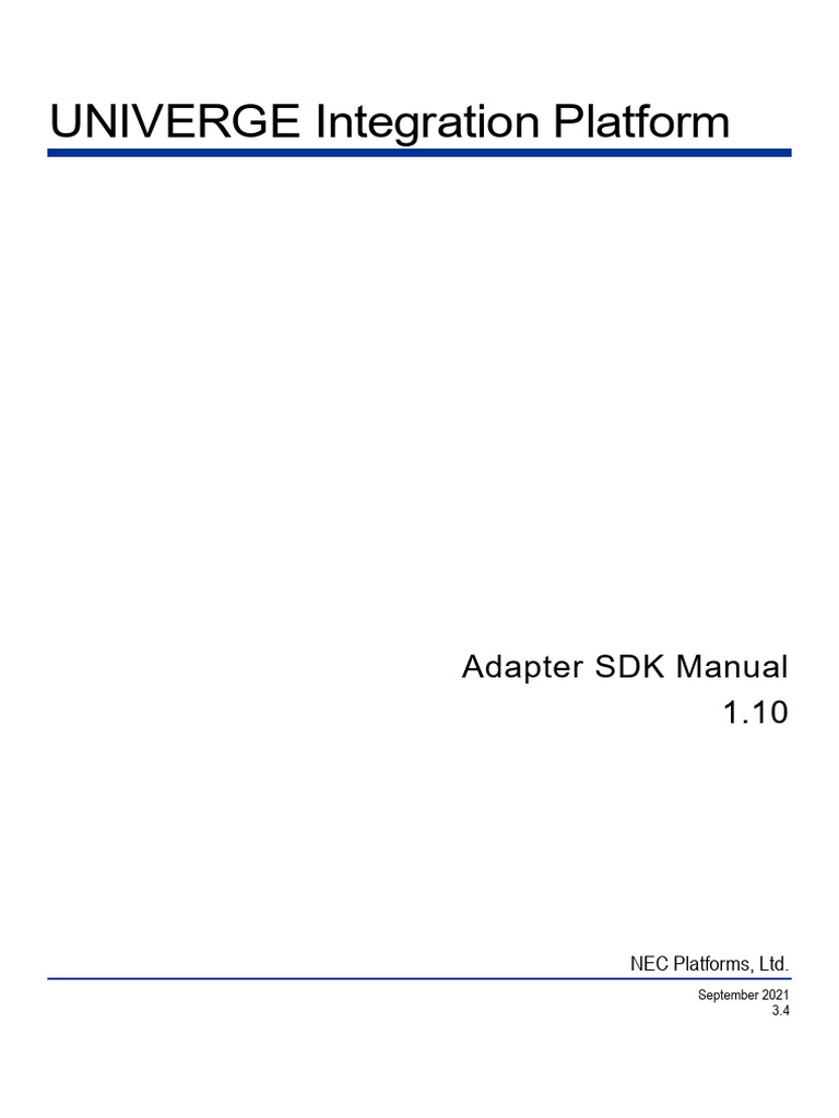 Adapter SDK Manual (GVT 140327 001) | PDF | Proxy Server | Programming