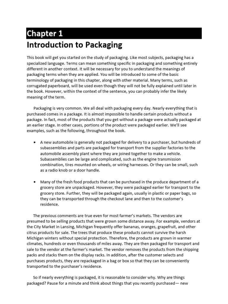 Module 1 - Introduction To Packaging | PDF | Packaging And Labeling ...