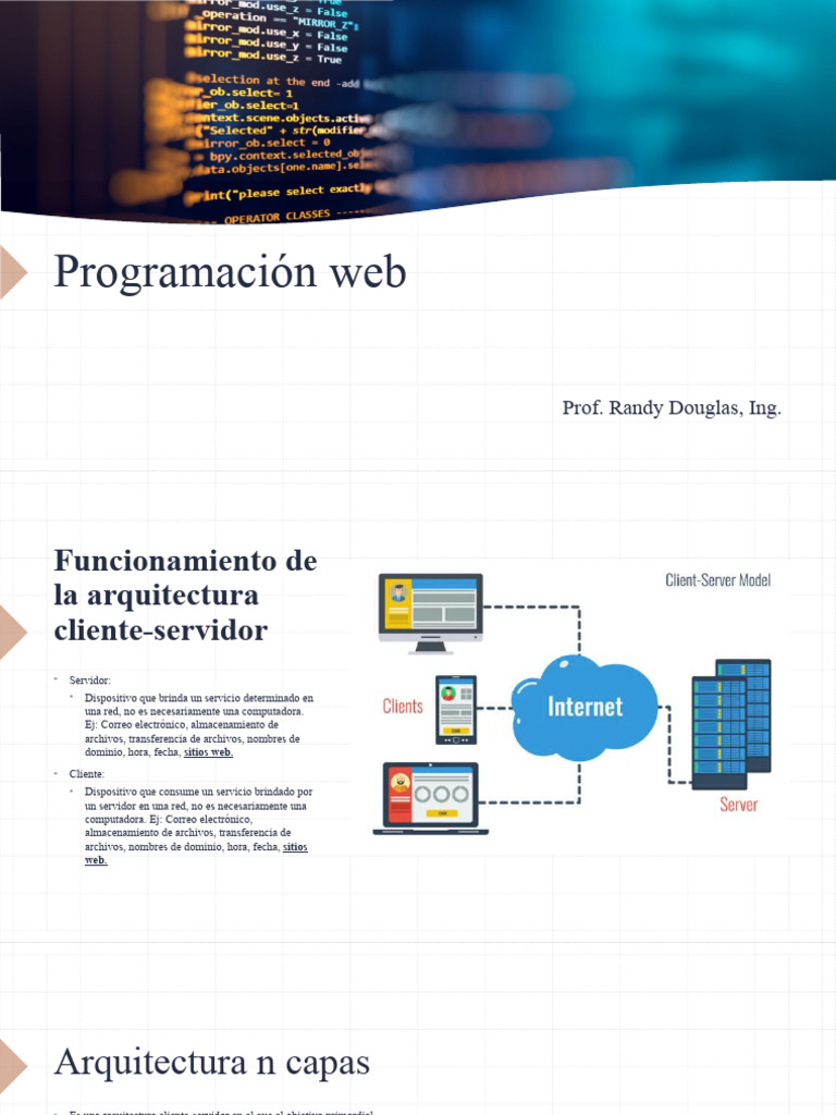 Programación Web | PDF | Página web | Red mundial