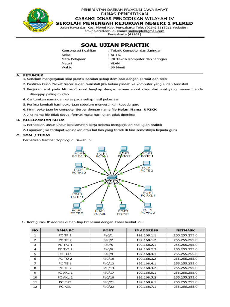 Ujian Praktik 2 - VLAN | PDF