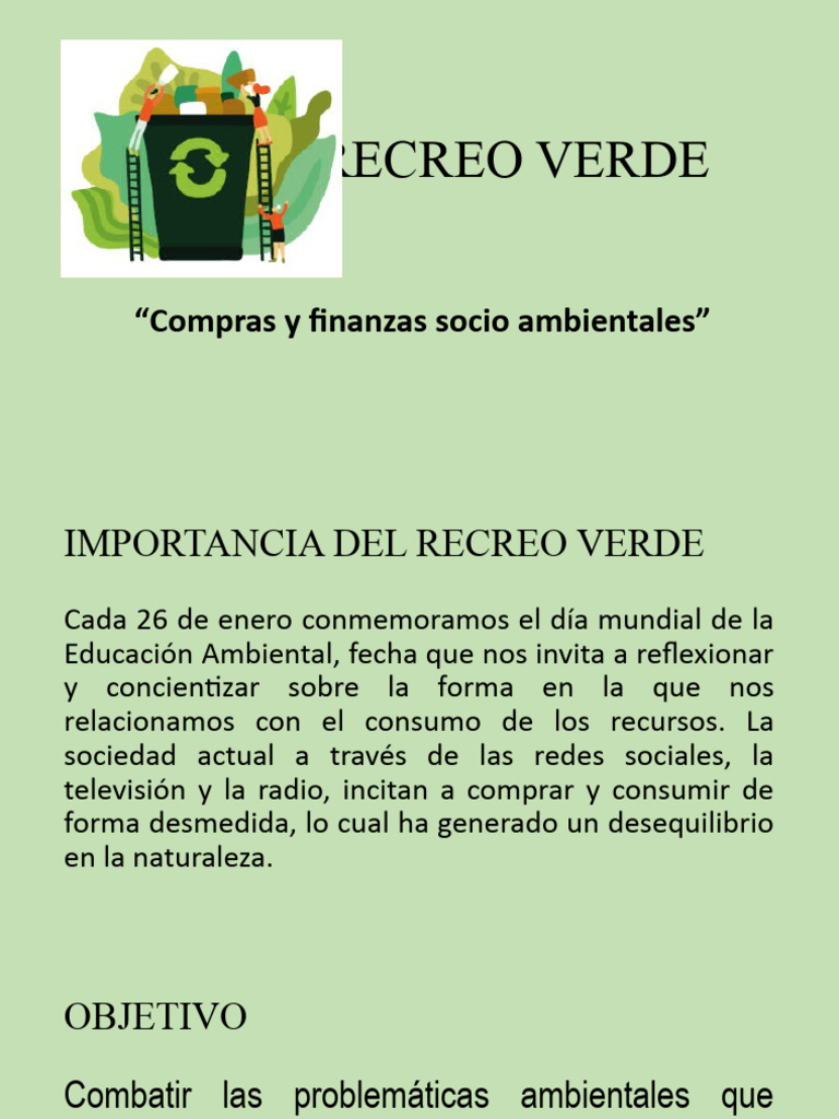 Recreo Verde | PDF | Entorno natural | Ropa