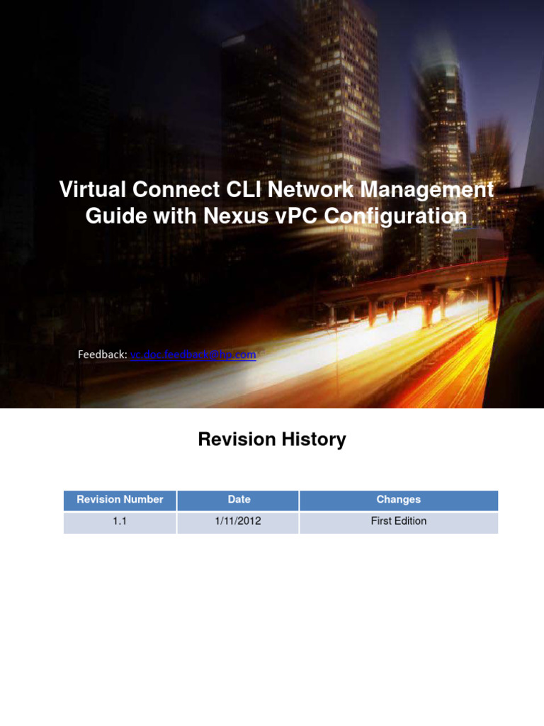 Virtual Connect CLI Network Management Guide With Nexus VPC ...