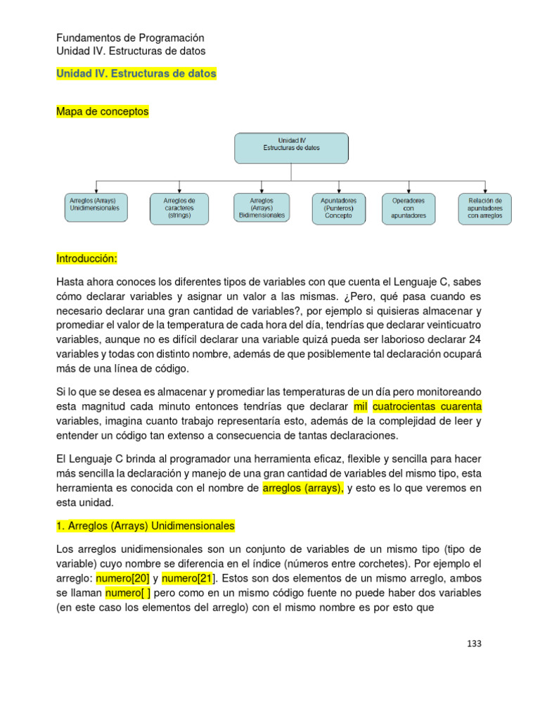 Arreglos Unidimensionales | PDF | Ingeniería Informática | Desarrollo de software