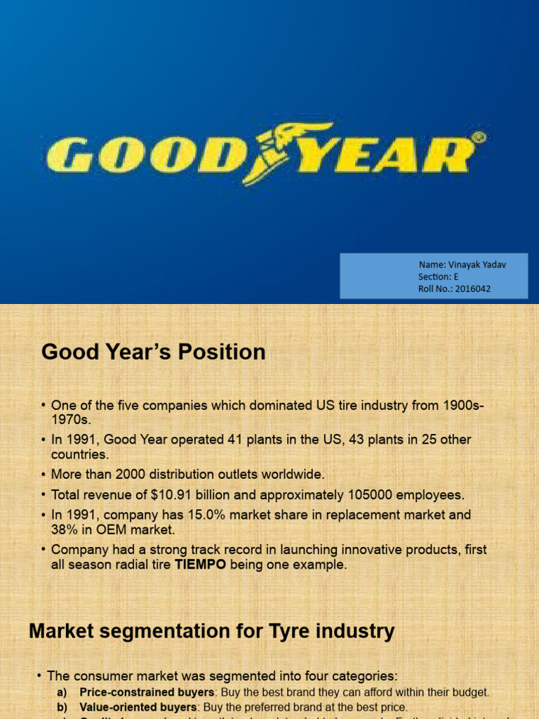 Goodyear's Market Strategy Insights | PDF | Brand | Franchising