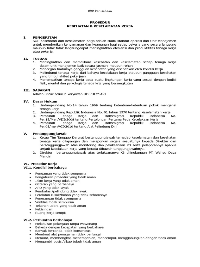 Prosedur k3 IJS | PDF