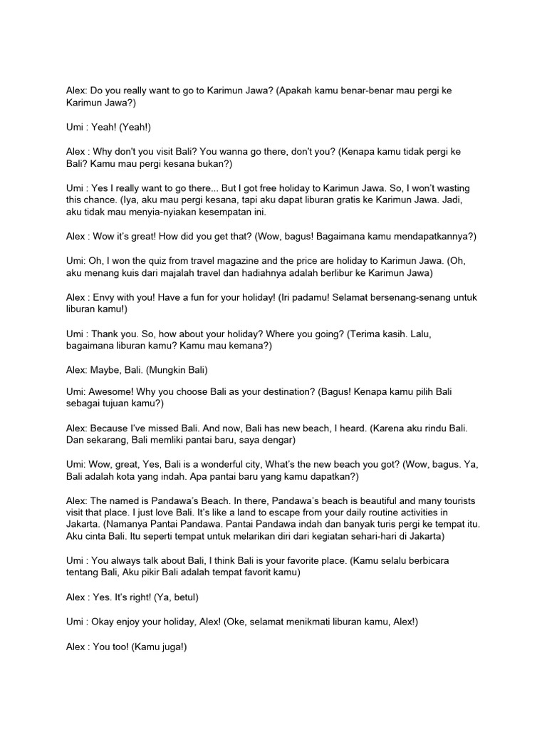 Holiday Travel Conversations | PDF | Language Arts & Discipline ...