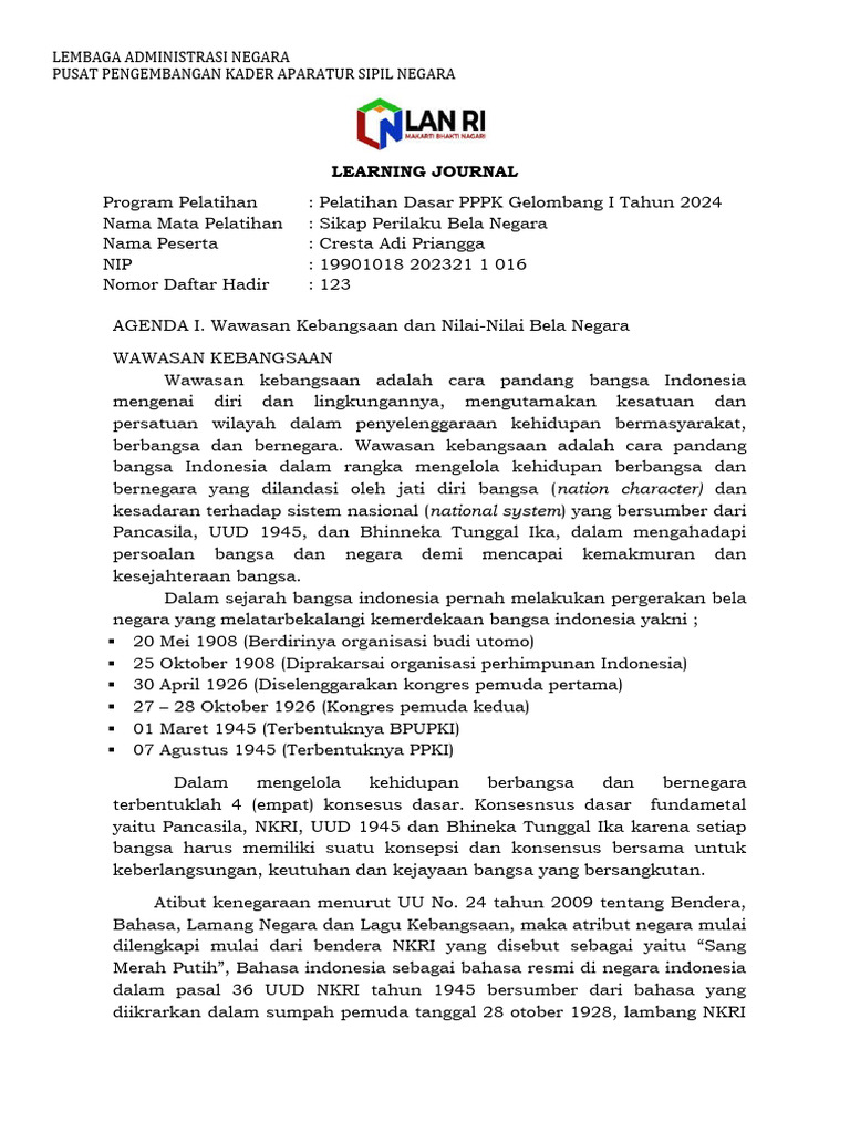 Learning-Journal-MOOC PPPK 2024 | PDF