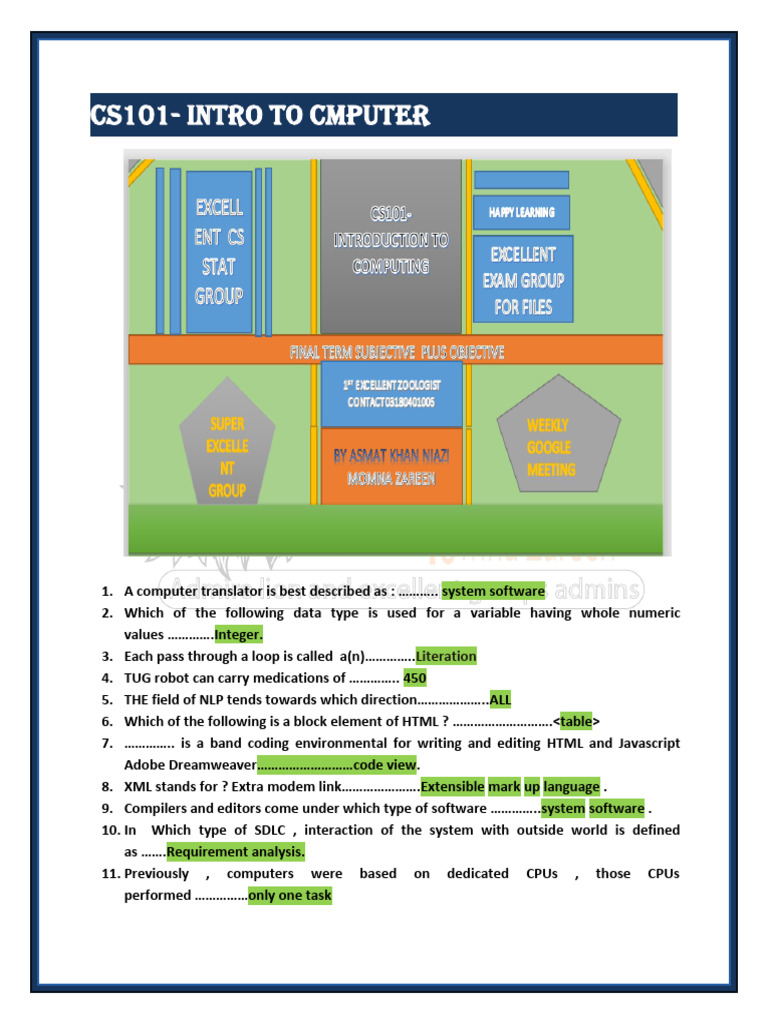 Cs101 Final Term File | PDF | Ellipsis | Microsoft Excel Cs101 Final Term File | PDF | Ellipsis | Microsoft Excel
