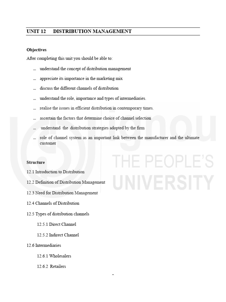 Elements of Distribution Managment | PDF | Retail | Marketing