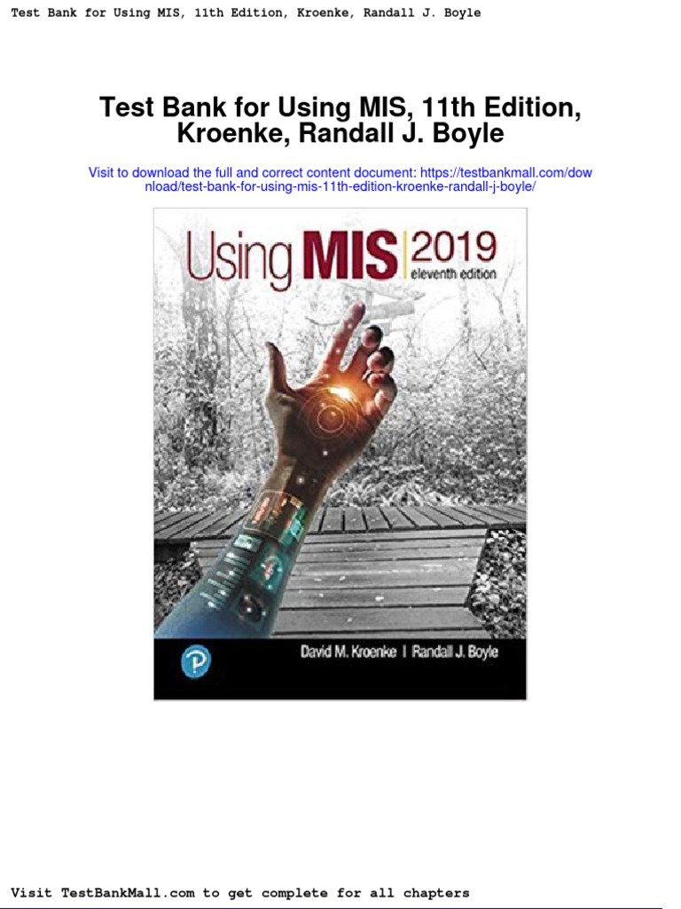 Full Test Bank For Using Mis 11Th Edition Kroenke Randall J Boyle PDF ...