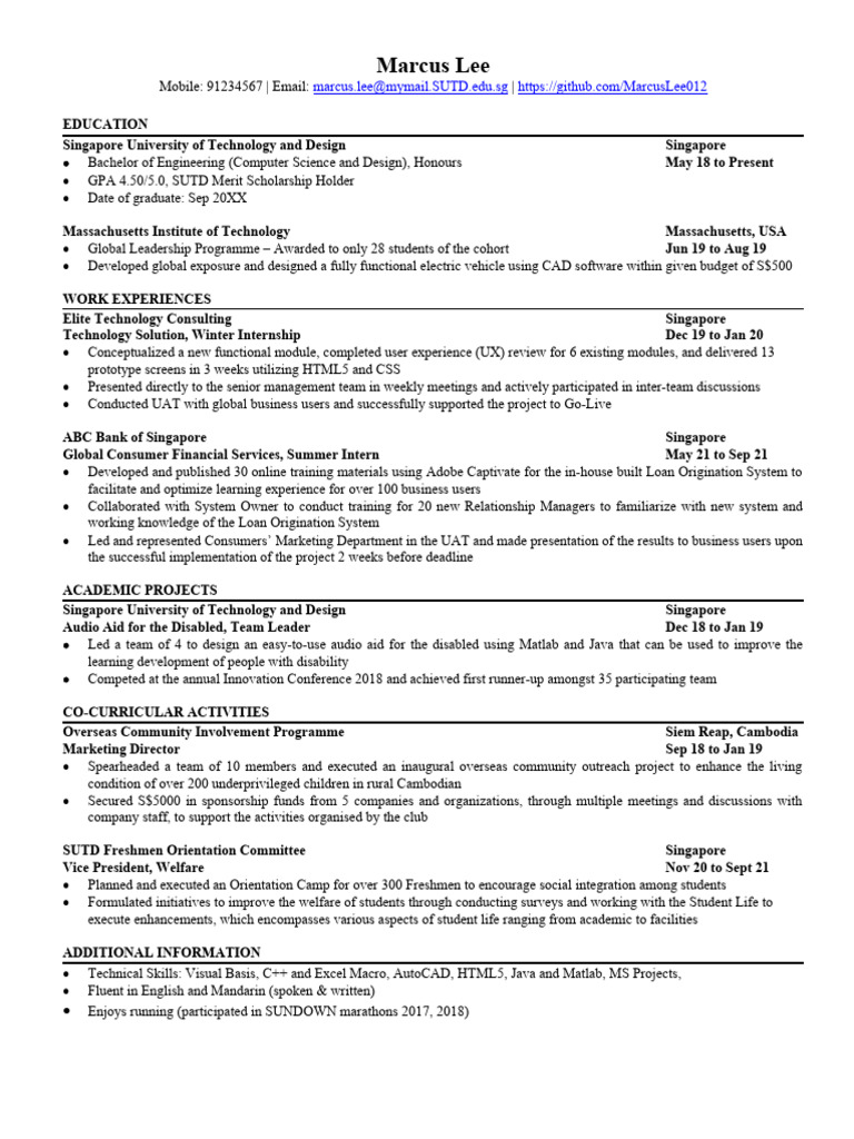 Resume Sample | PDF | Computing