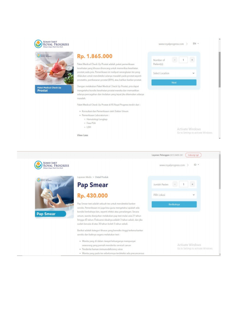 Paket Pap Smear & Psa | PDF