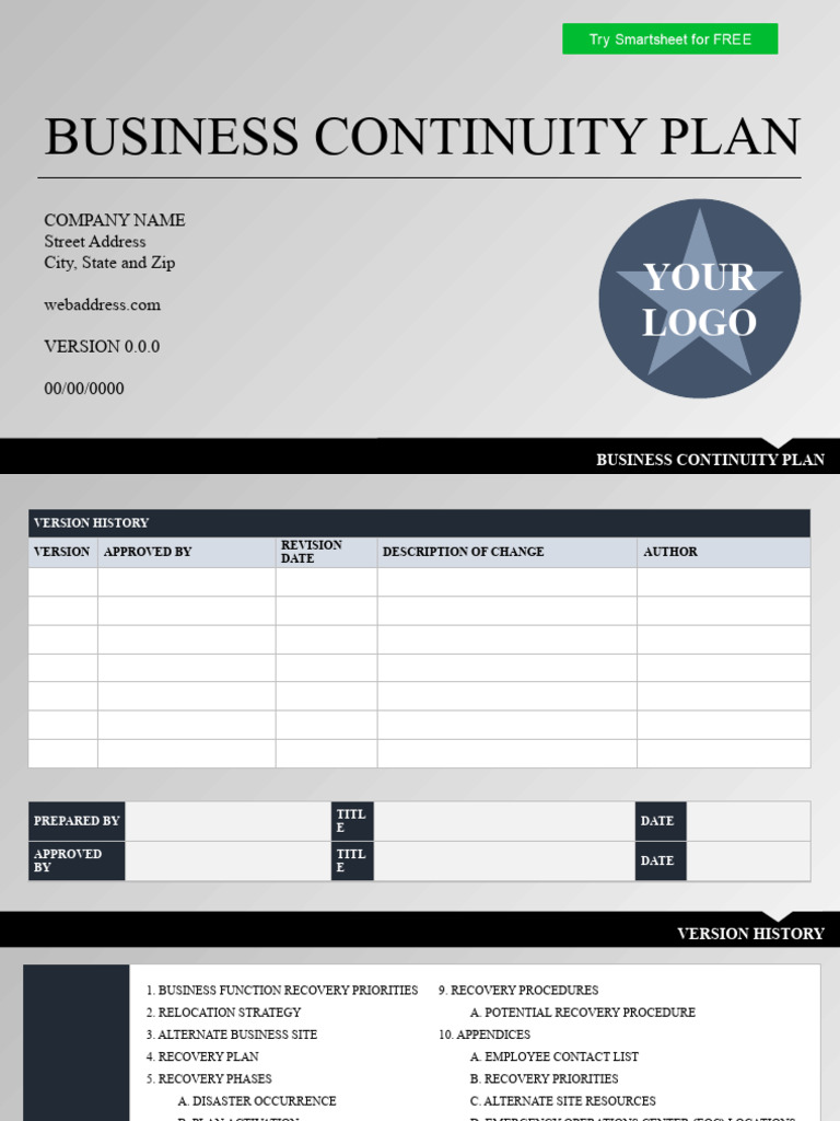 IC Business Continuity Plan Template 9465 PowerPoint | PDF | Disaster ...