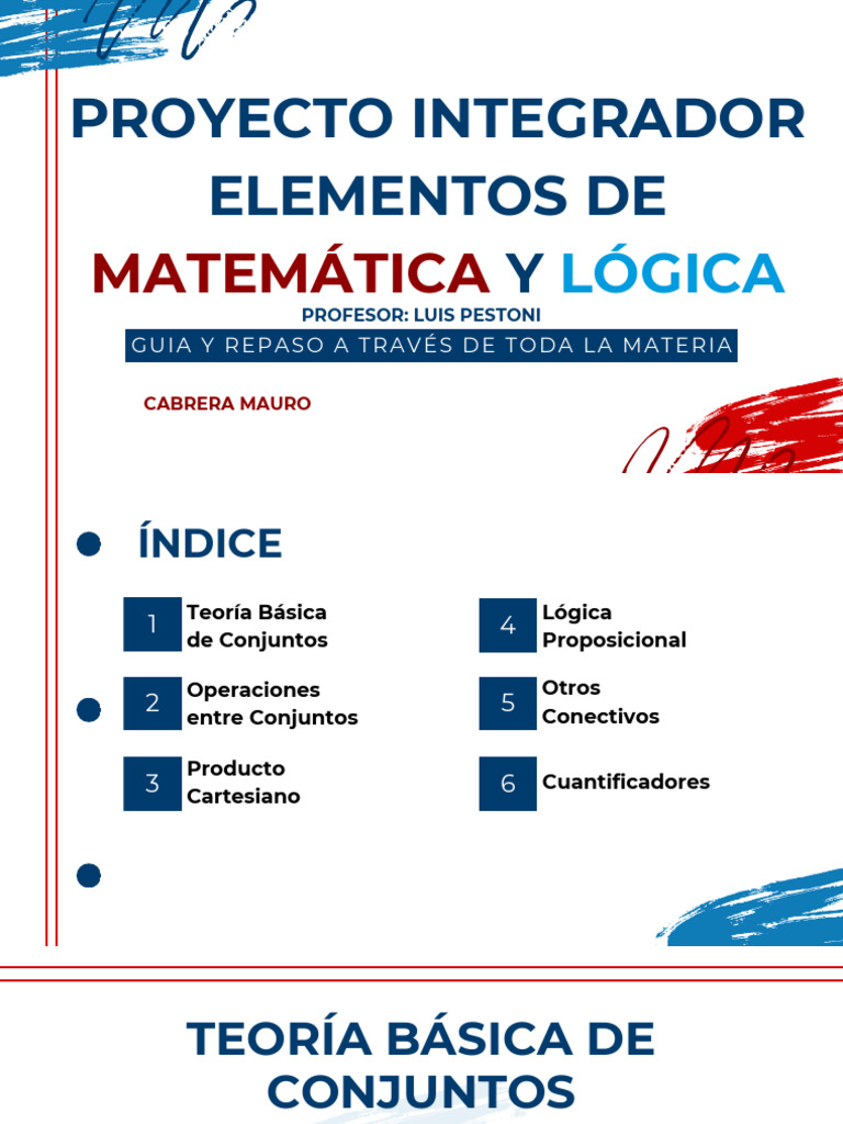 Elementos de Matemática y Lógica | PDF | Conjunto (Matemáticas ...