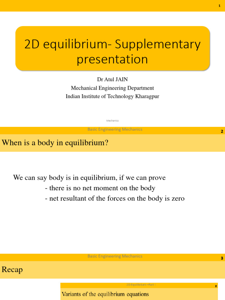 Alternate 2D Equilibrium Equations | PDF | Equations | Force