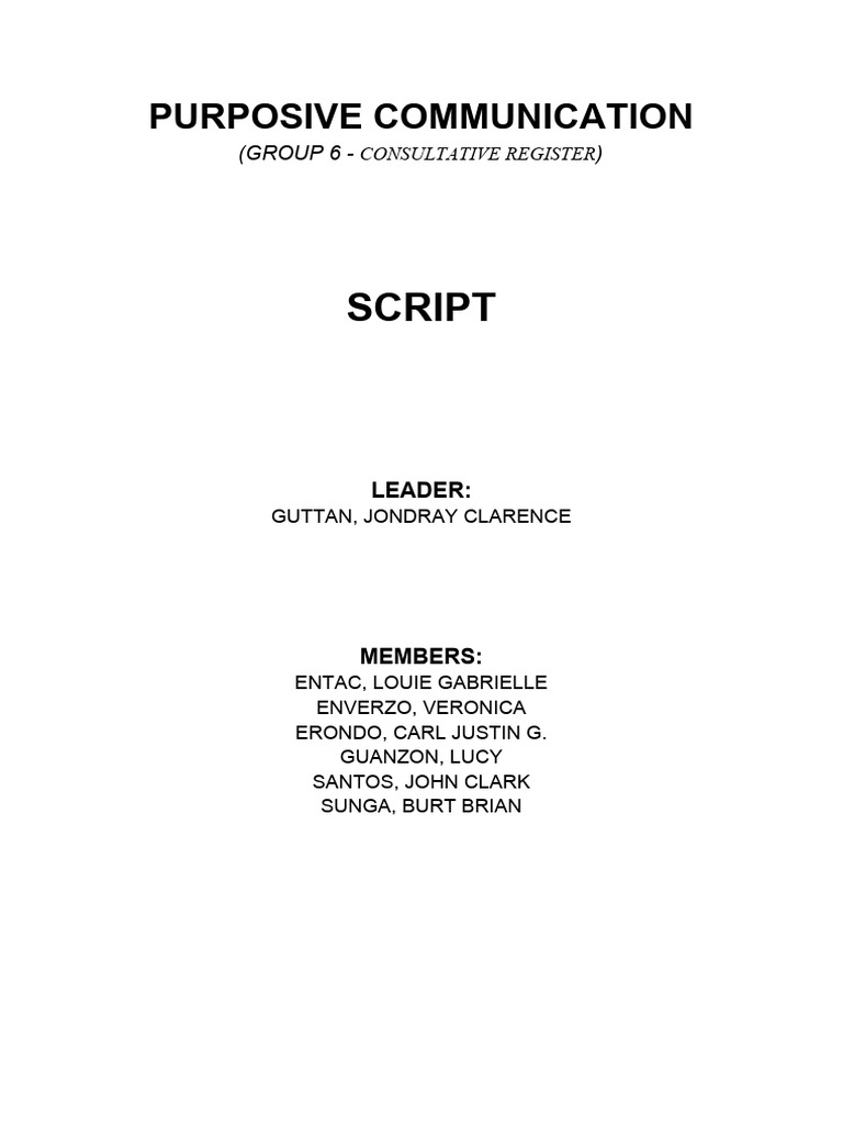 Purposive Communication (Script) | PDF | Photosynthesis | Clinical Medicine