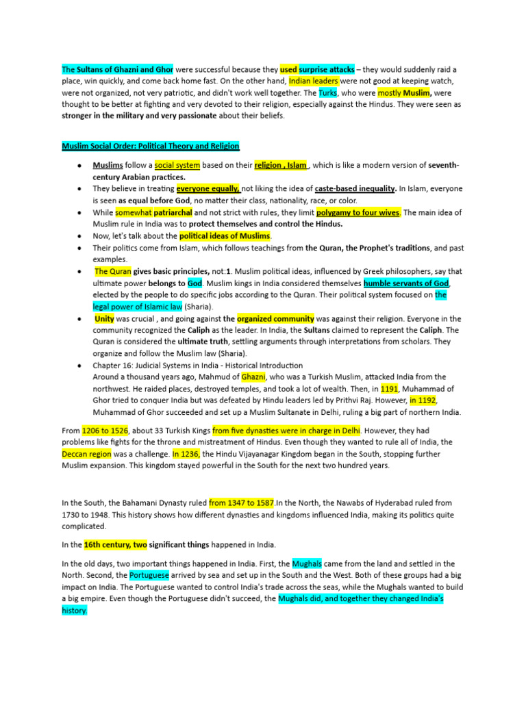 The Sultans of Ghazni and Ghor Were Successful Because They Used ...