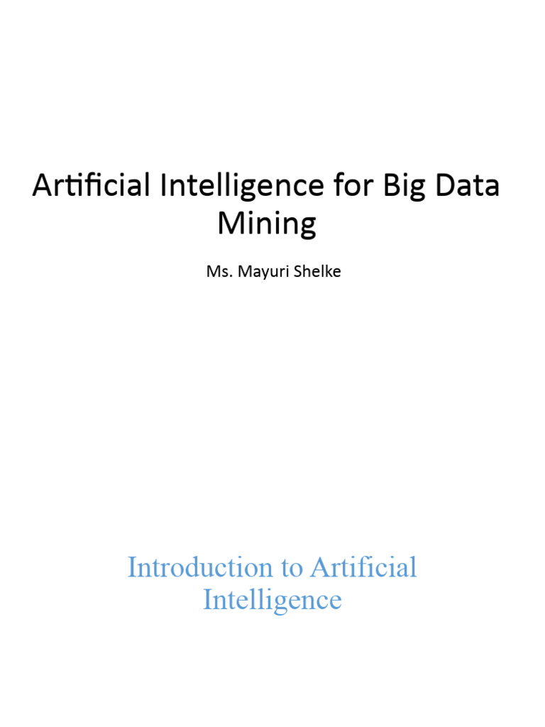 Introduction To Artificial Intelligence.. | PDF | Artificial ...