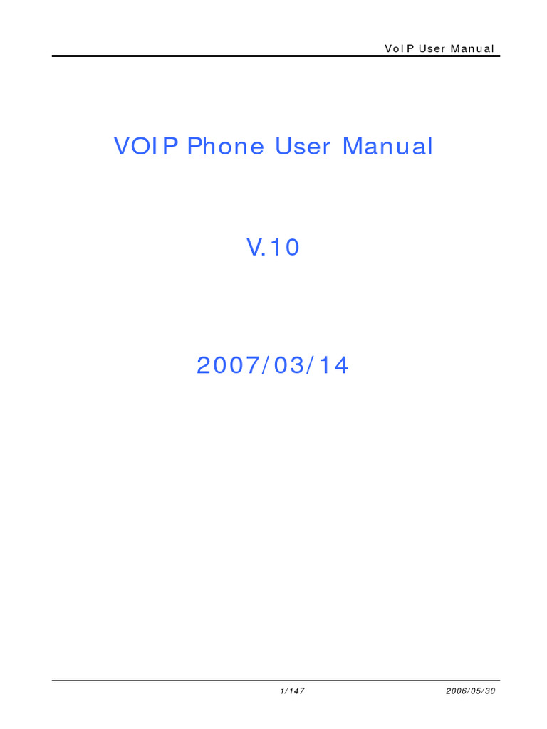 VOIP User Manual | PDF | Voice Over Ip | World Wide Web