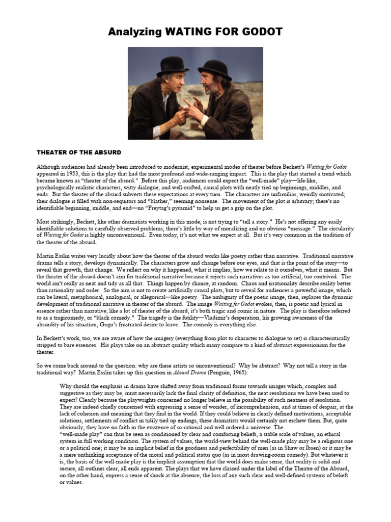 Notes On Waiting For Godot | PDF | Nihilism | Existentialism