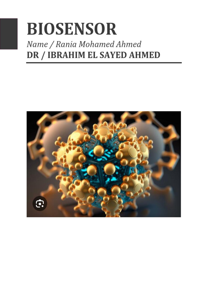 Understanding Bio Sensors: Types & Uses | PDF | Sensor | Biotechnology