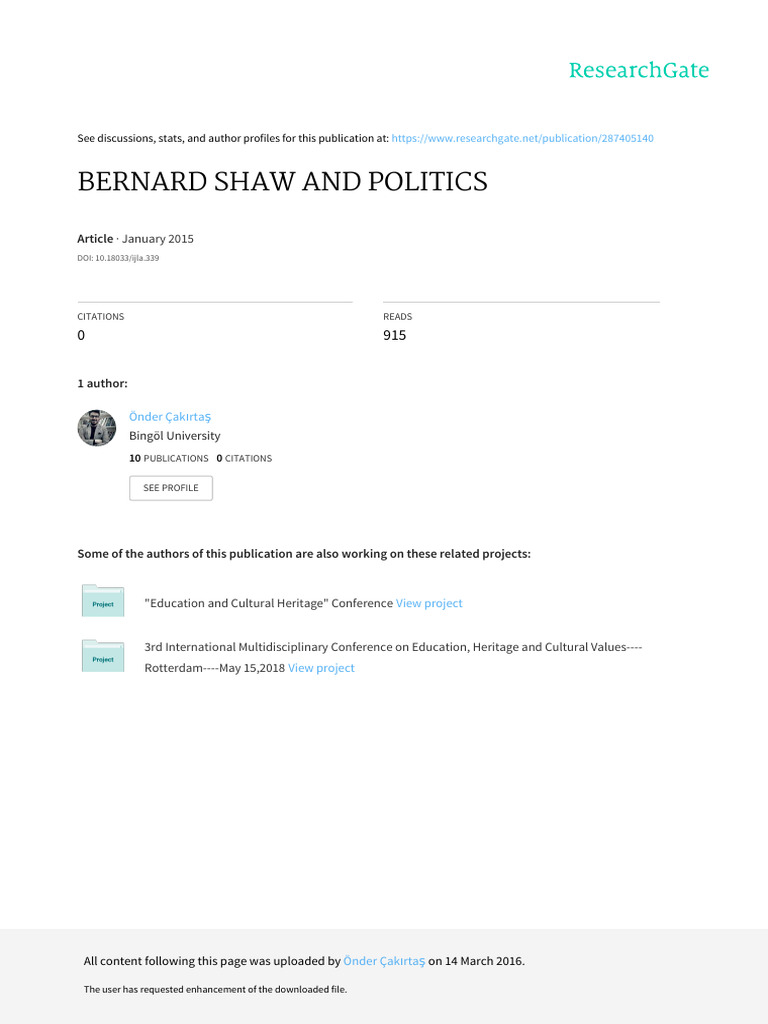 Bernard Shaw | PDF | George Bernard Shaw | Socialism