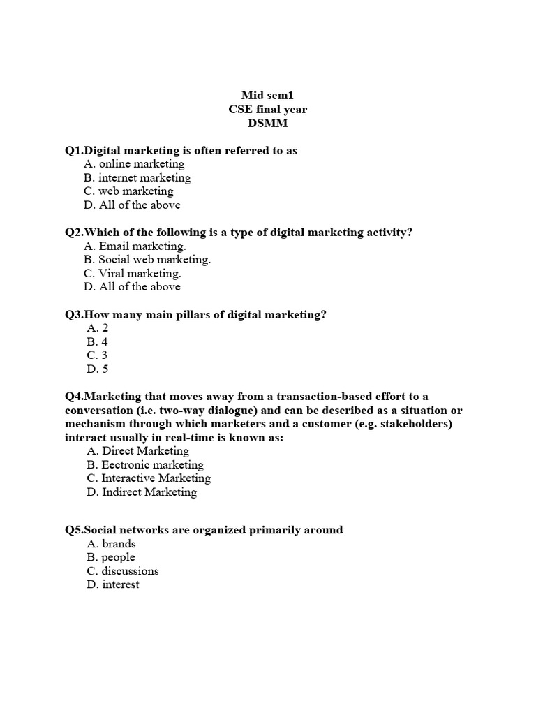 DSMM ct1 | PDF | Social Media | Popular Culture & Media Studies