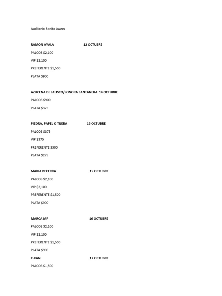 Auditorio Benito Juarez | PDF