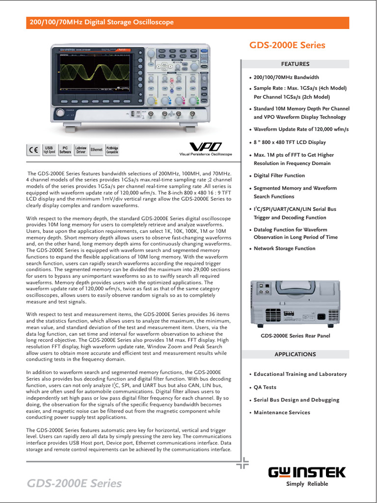 GDS-2000E Series | PDF | Telecommunications Engineering | Computer Science