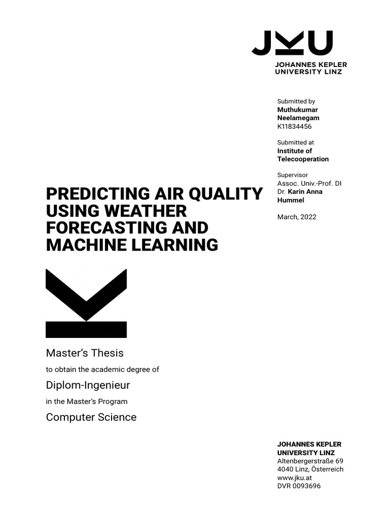 Predicting Air Quality Using Weather Forecasting And Machine Learning Pdf Air Pollution