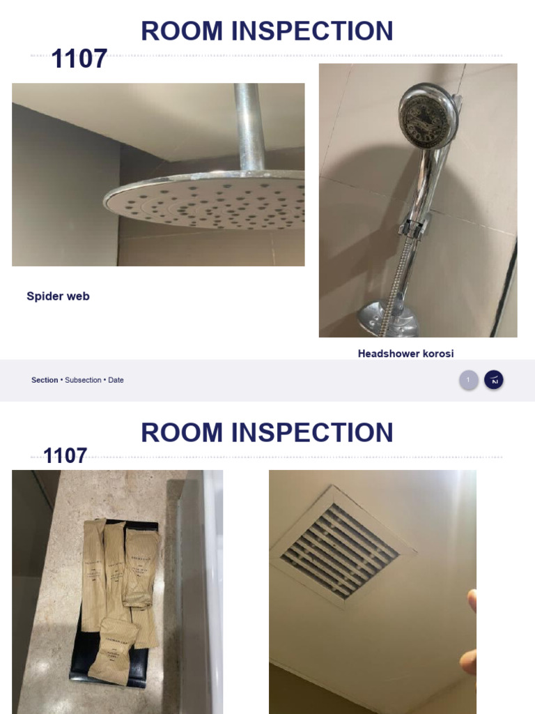 Room Inspection Report Summary | PDF