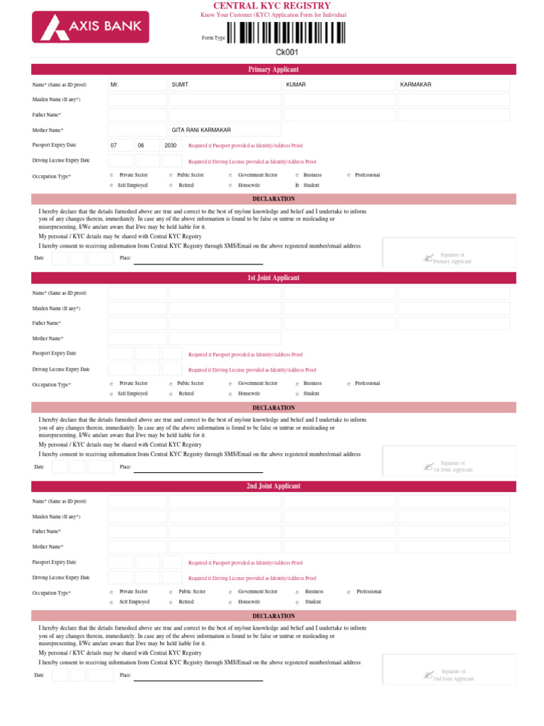 Nri-Forms CKYC | PDF | Government And Personhood