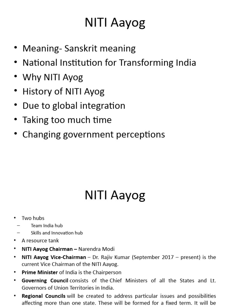 Niti Ayog Pdf Governance Economy Of India