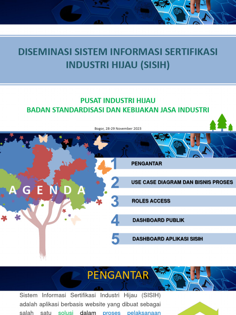 Diseminasi Sistem Informasi Sertifikasi Industri Hijau (Sisih) | PDF