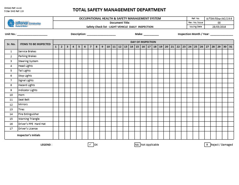 LV Daily Cheklist 1701005776 | PDF
