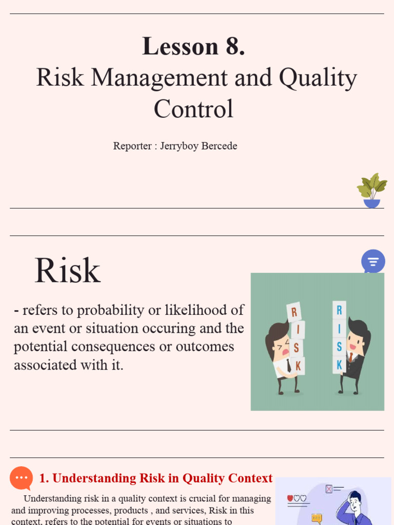 Risk Management in Quality Control | PDF | Risk | Risk Management