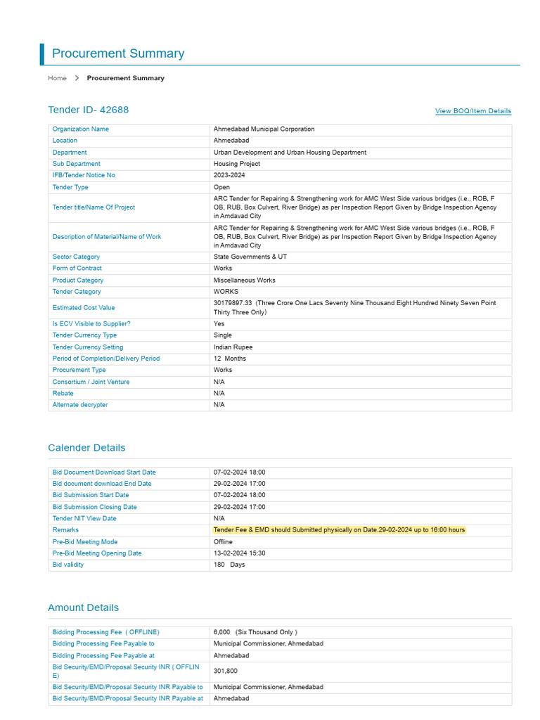 AMCTender Document | PDF | Addendum | Taxes