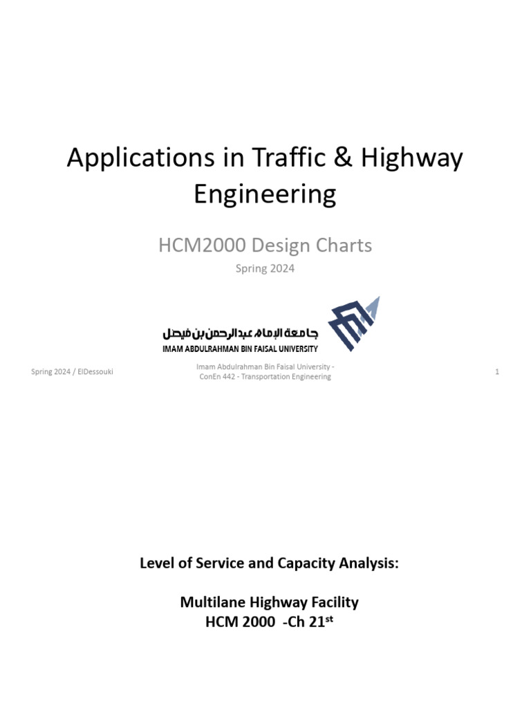 HCM AASHTO Design Charts Collection ConEn 442 S2024 | PDF | Applied ...
