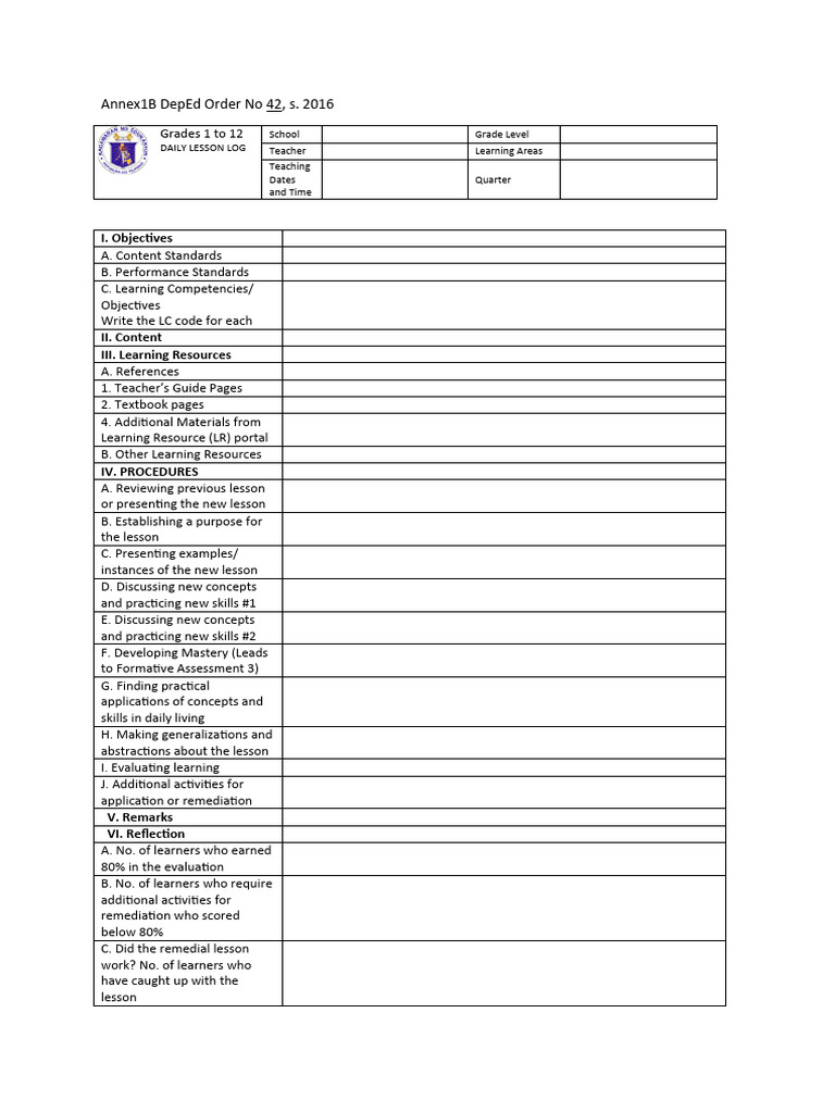 DepEd DLL - English | PDF
