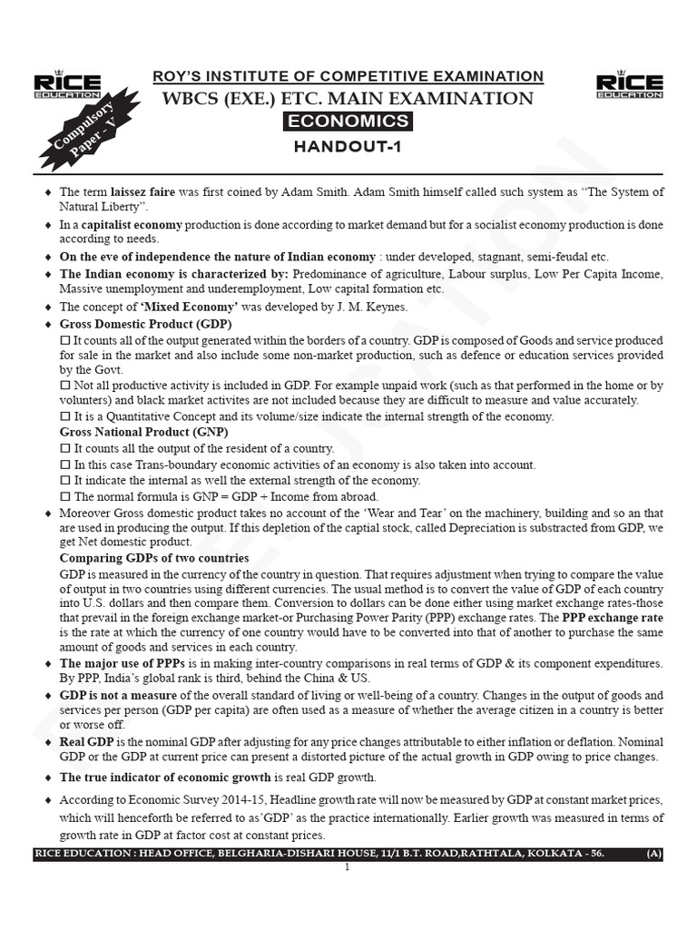 Economics Q Pdf Cost Of Living Gross Domestic Product