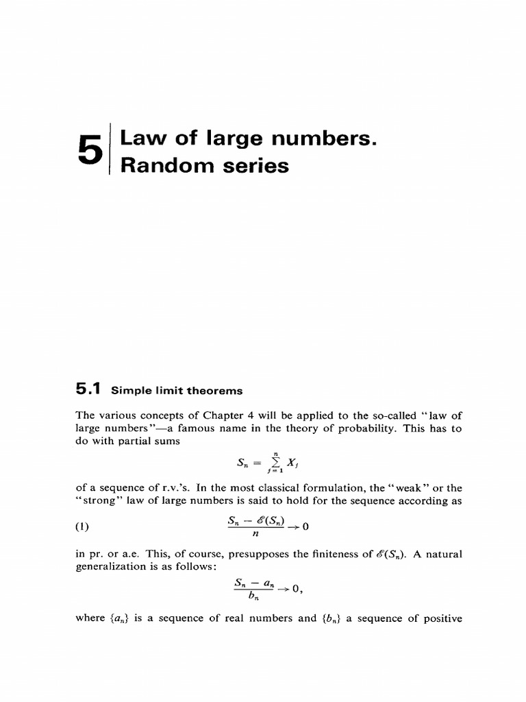 5 - Law of Large Numbers Random Series - 1974 - A Course in Probability ...