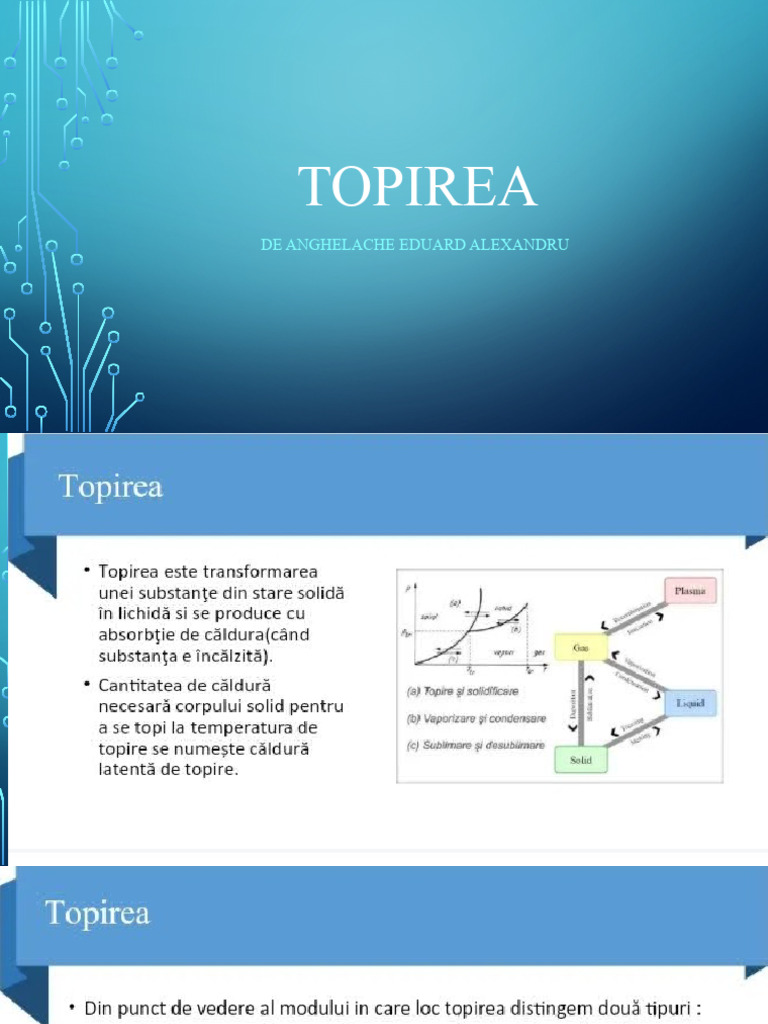 Prezentare Topire Anghelache Eduard Alexandru | PDF