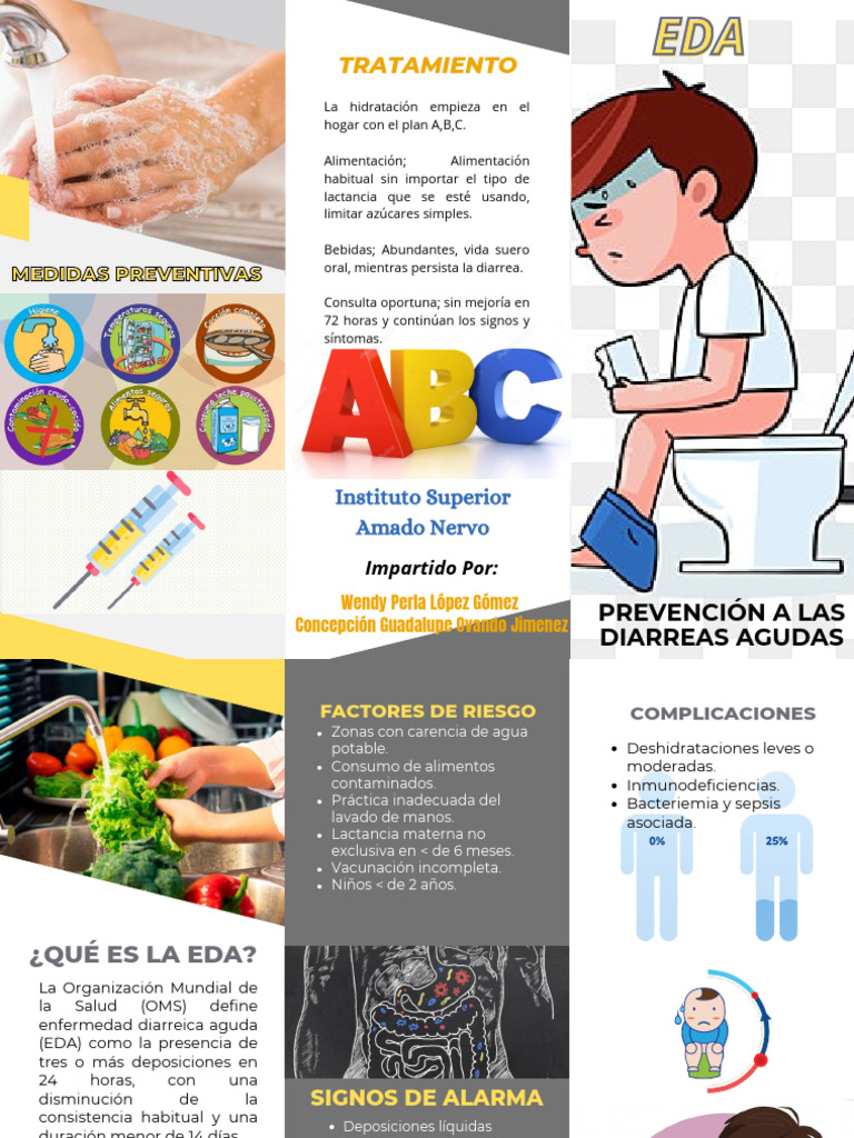 Folleto Brochure de EDAS | PDF | Diarrea | Epidemiología