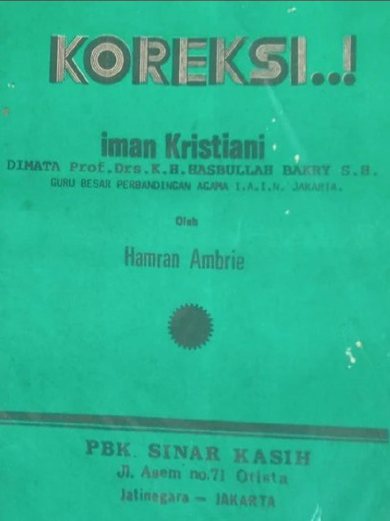 Hamran Ambrie Koreksi Iman Kristiani, Jakarta 12 April 1982 59 | PDF